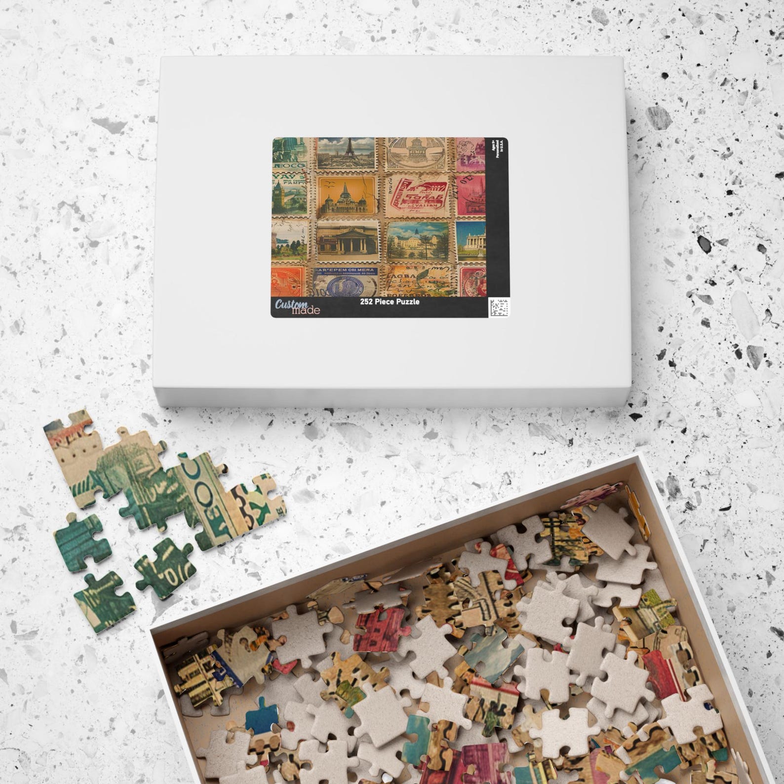 Vintage Postage Stamps Jigsaw Puzzle: Family Fun - Etsy