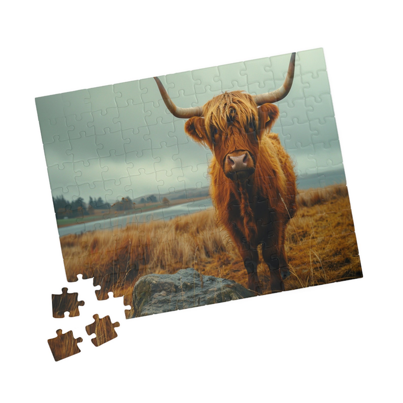 Highland Cow Jigsaw Puzzle: Scottish Highlands, Challenging Puzzle - Etsy
