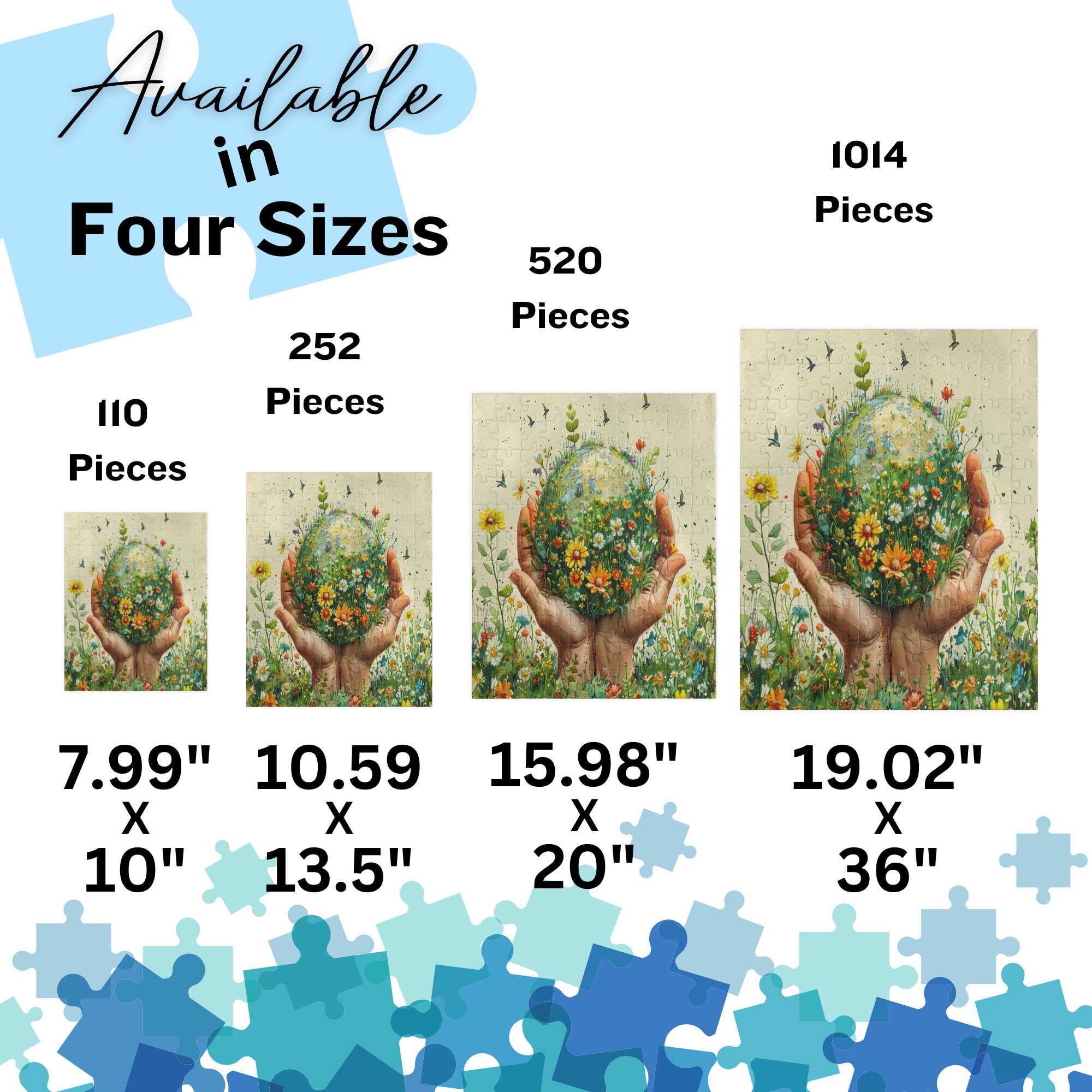 Earth's Botanical Hands Jigsaw Puzzle | Eco-friendly Jigsaw | 110-1014 ...