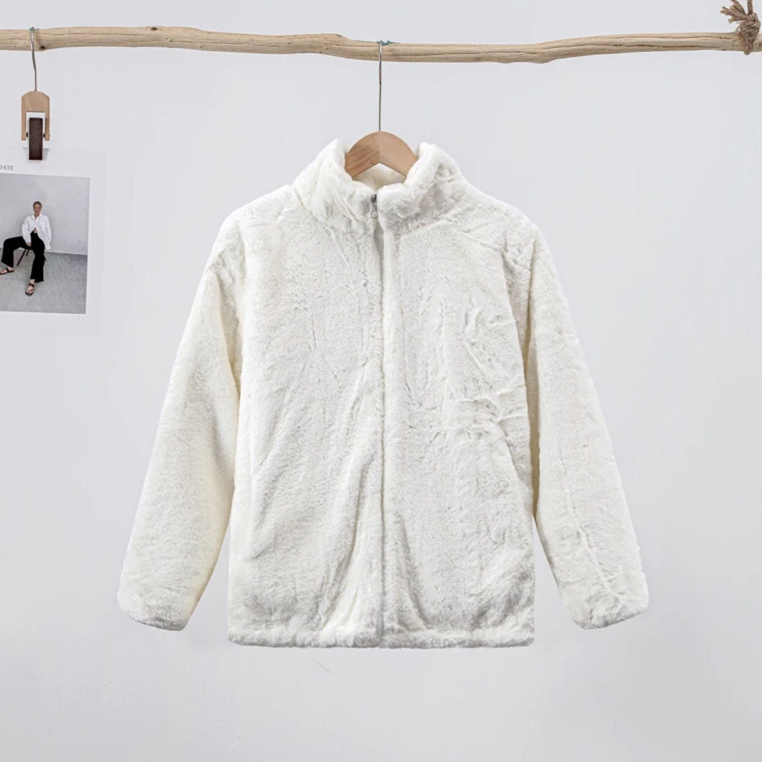 Soft Fluffy Hooded Jacket, Lamb Wool Faux Fur Women Coats, Zipper Long ...