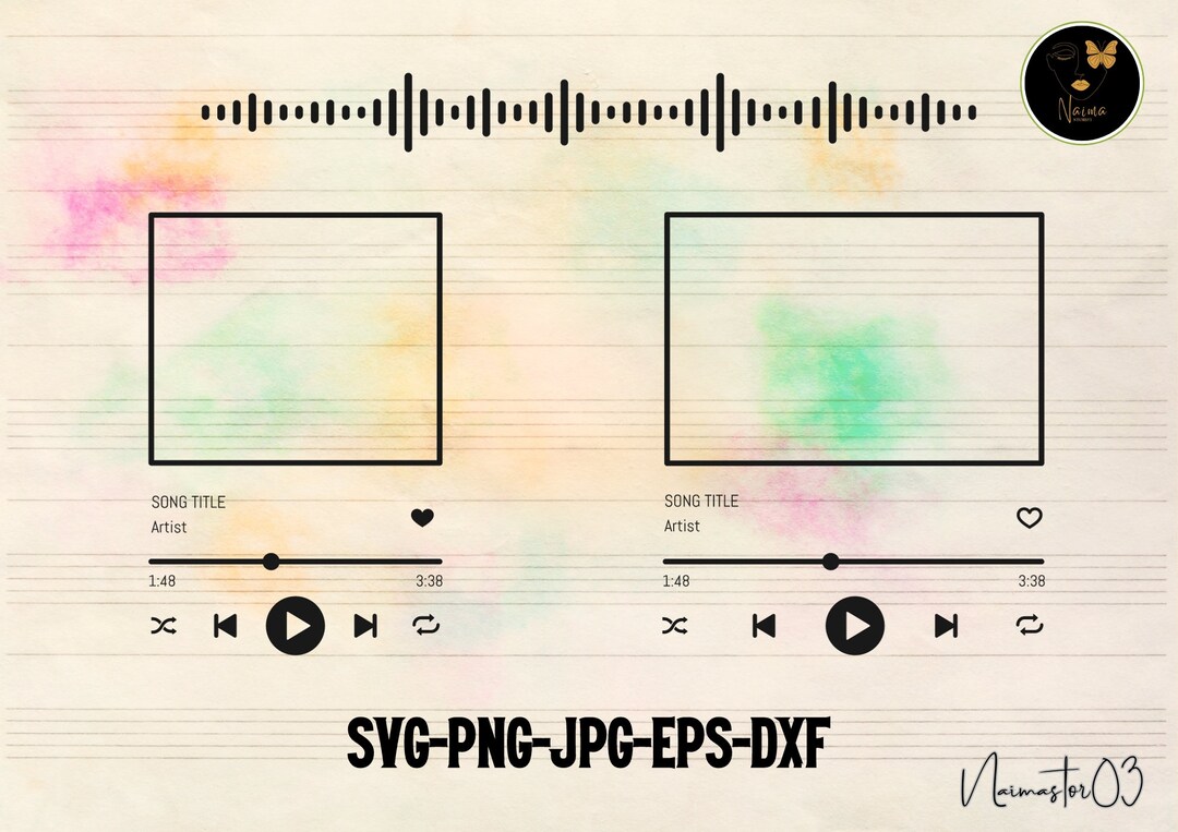 Music Player Svg Bundle, Spotify Svg, Album Song Cover Art Png, Play ...