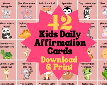 Printable Kids Affirmation Cards | Kids Lunch Box Notes | Childrens ...