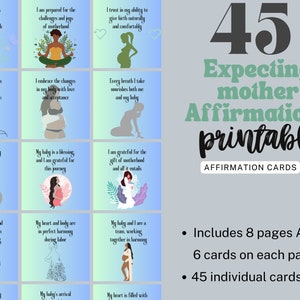 Birth Affirmation Cards Pregnancy Affirmation Cards Printable ...