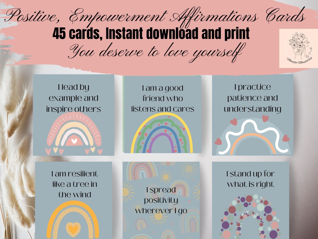 Kids Affirmation Cards | Kids Mindfulness Cards | Printable ...