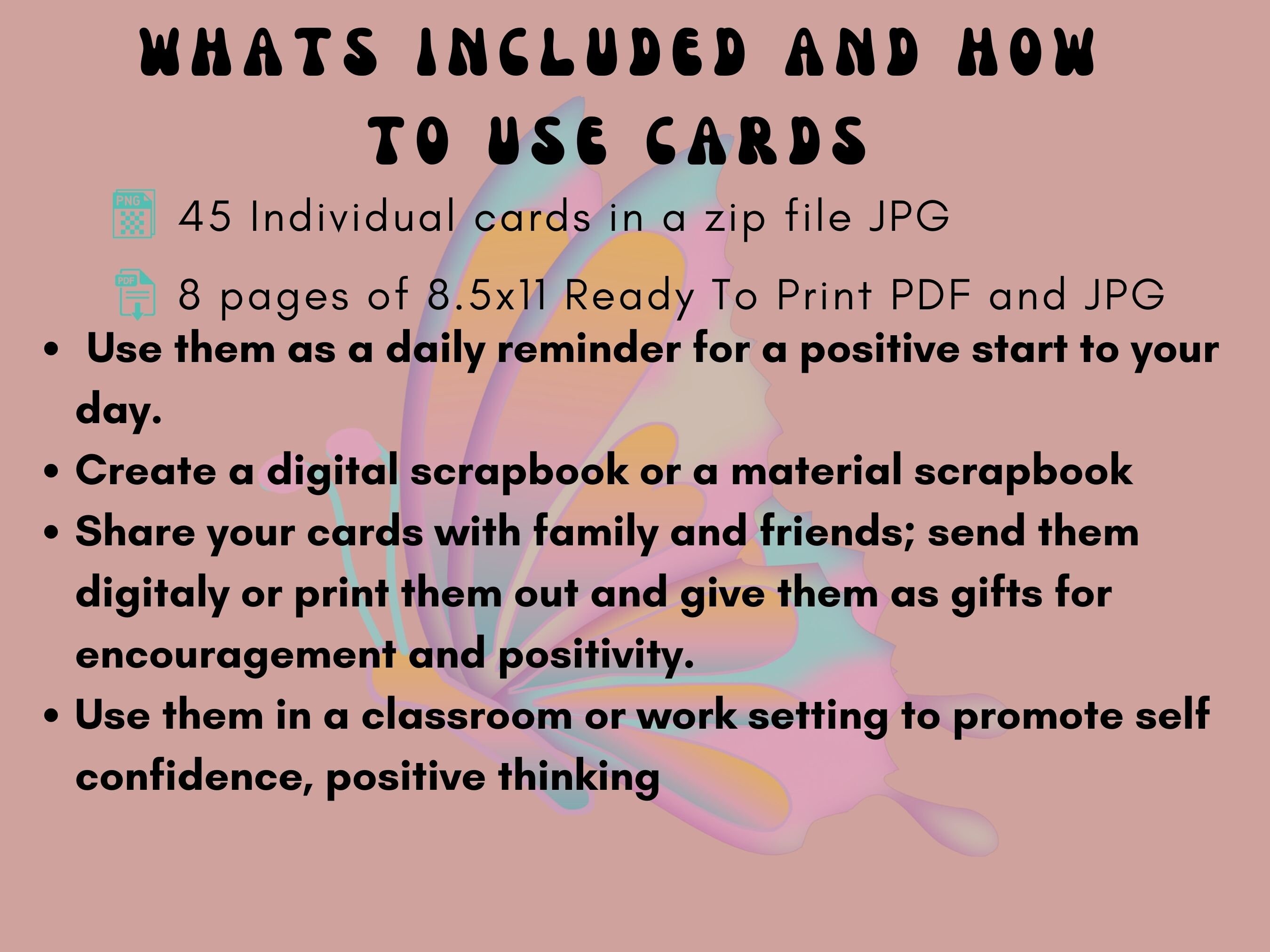 Affirmation Cards Printable Daily Affirmation Cards Positive ...