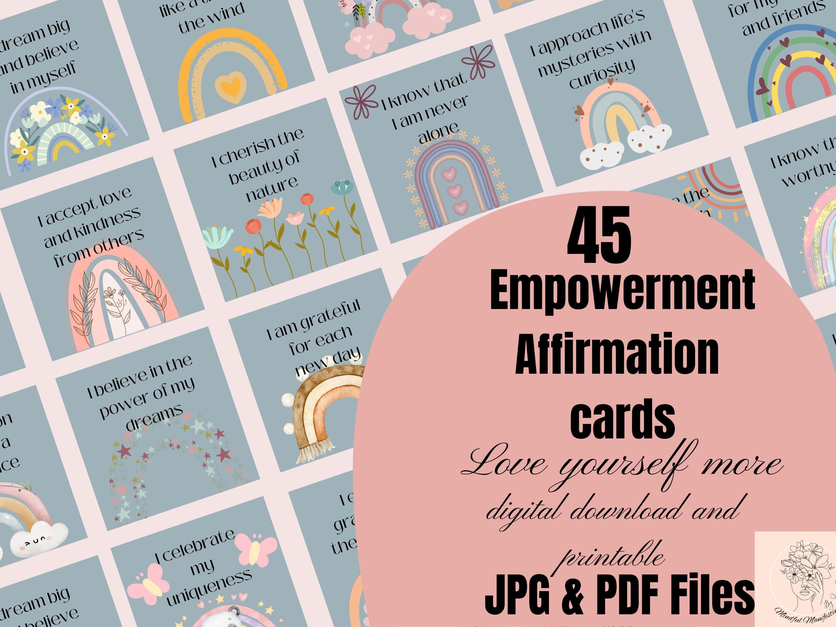 Printable Kids Affirmation Cards | Kids Mindfulness Cards | Childrens ...