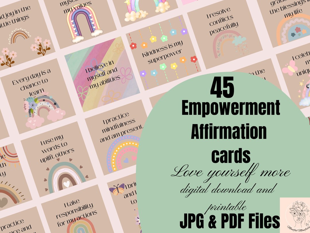 Printable Affirmation Cards | Kids Mindfulness Cards | Childrens ...