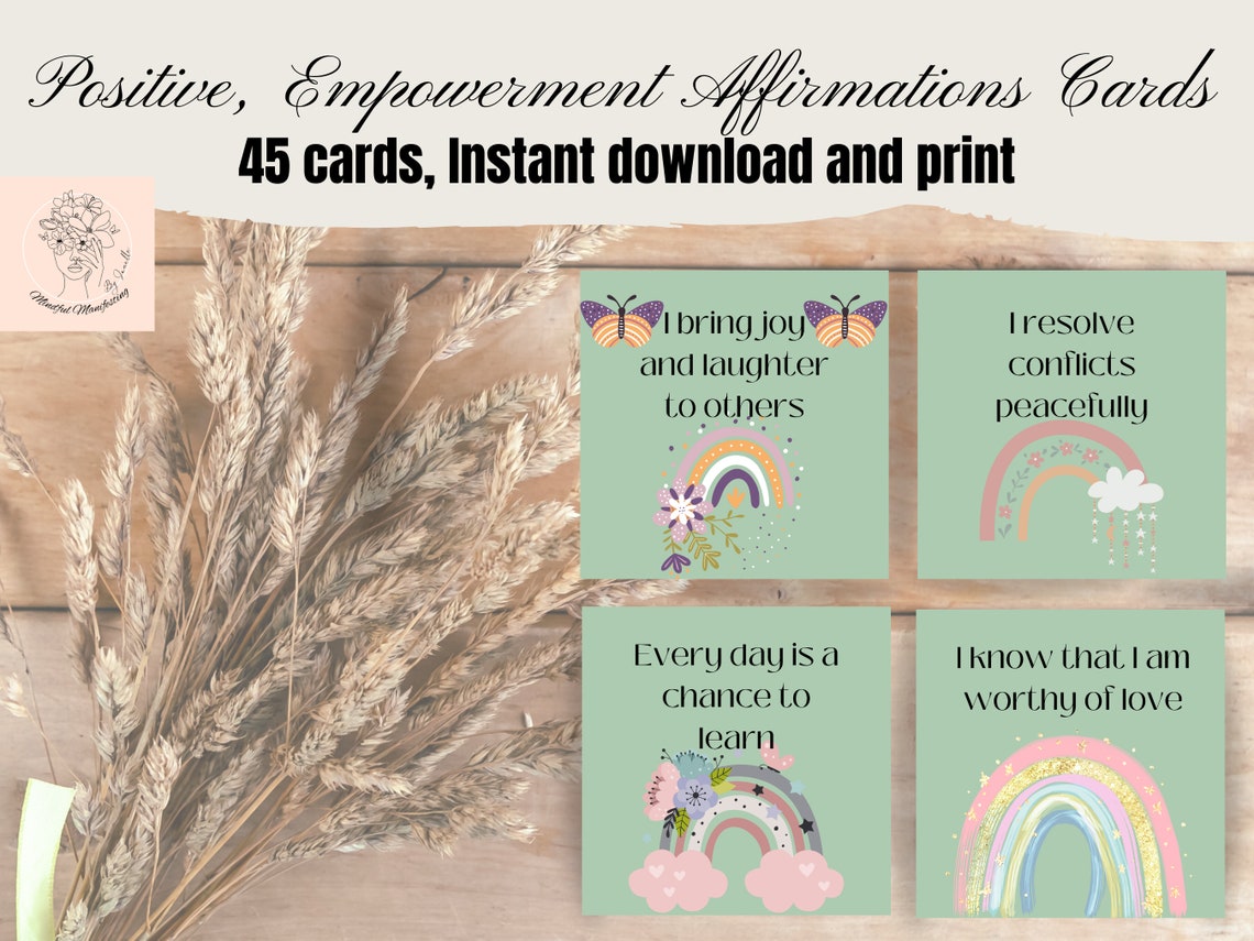 Positive Affirmation Cards Printable Affirmation Cards Inspirational ...