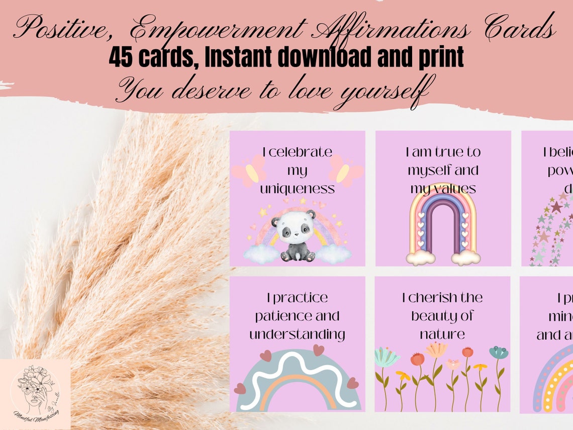 Affirmation Cards Printable Daily Affirmation Cards Positive ...