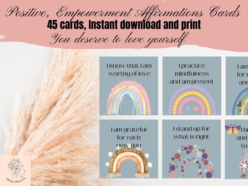 Printable Kids Affirmation Cards | Kids Mindfulness Cards | Childrens ...