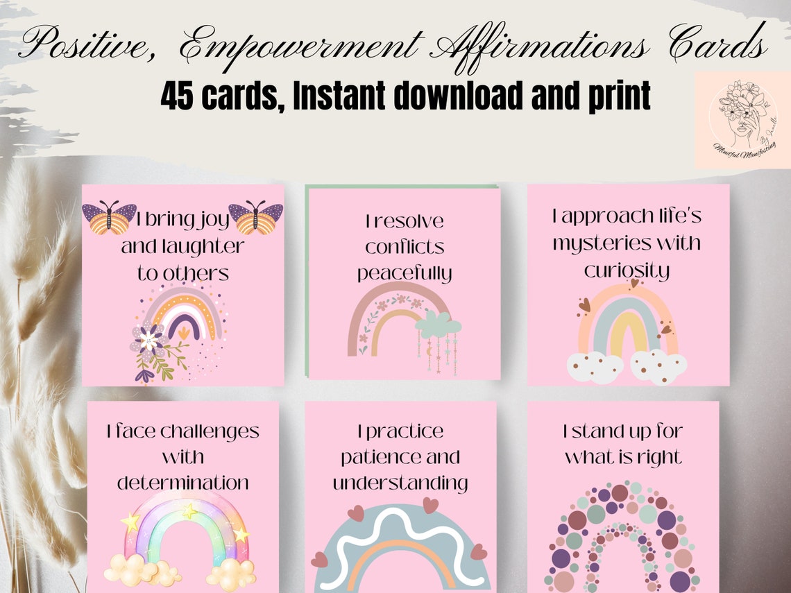 Kids Affirmation Cards Kids Lunch Box Notes Printable Motivational ...