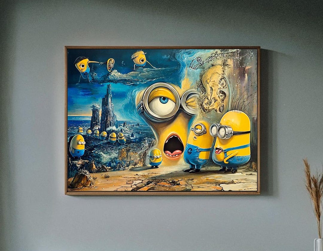 4 Printable Minions in Dalíland: Surreal Abstract Digital Art - Etsy