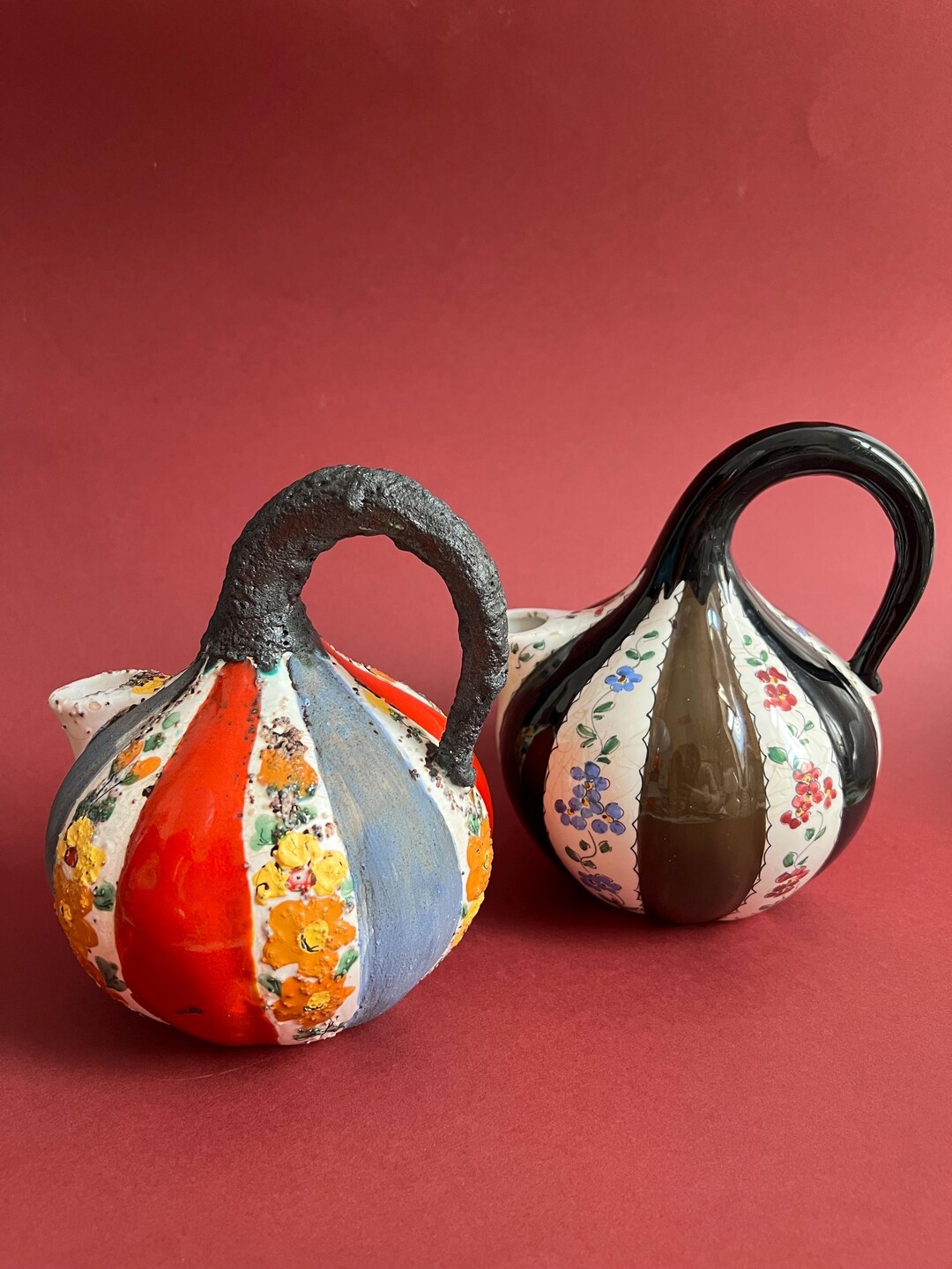 Pair of Vintage 1960s Italian Ceramic Jugs – San Marino Titano - Etsy