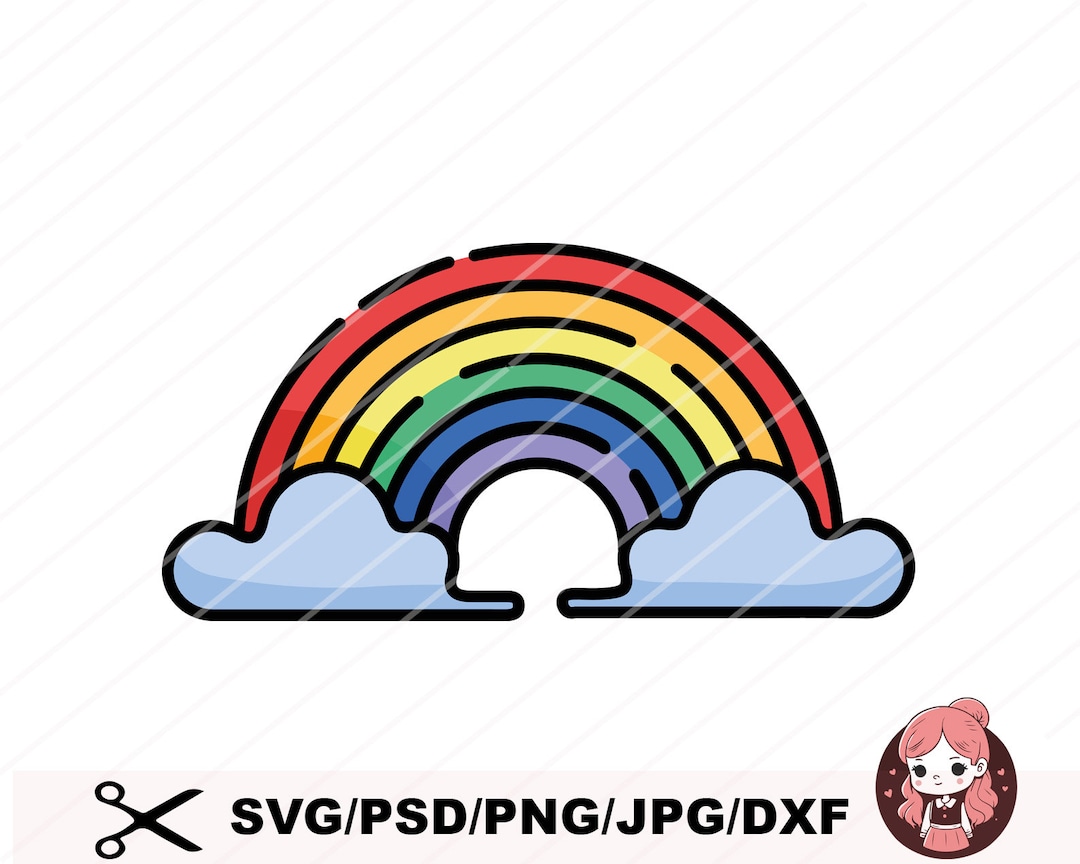Rainbow SVG, Rainbow PNG, Rainbow Clipart, Rainbow DXF, Cricut Cut ...