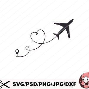 Airplane SVG File, Airplane Heart Svg, Travel Svg, Vacation Svg ...