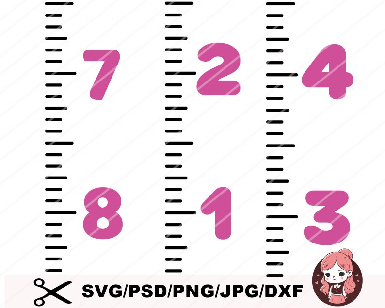 GROWTH CHART SVG, Growth Ruler Svg, Wall Ruler Svg, Growth Chart Ruler ...