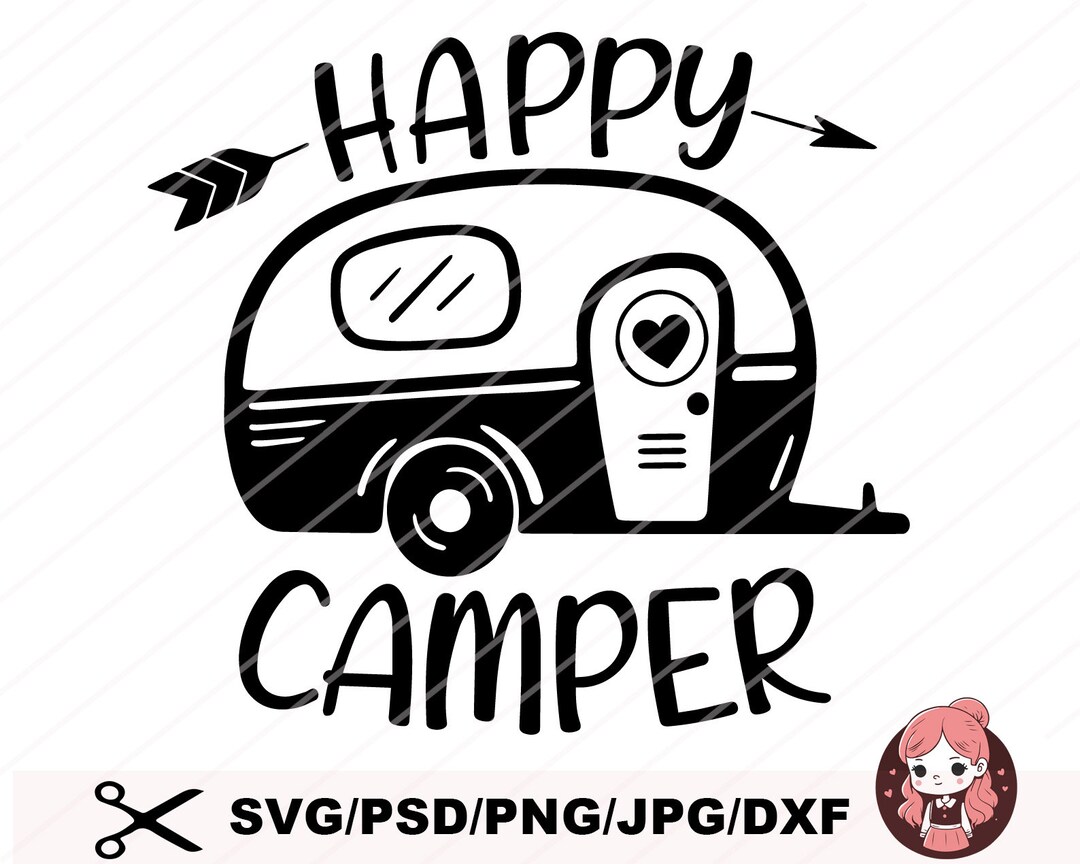 Happy Campers Svg Camping Svg Outdoor Svg Adventure Svg Camp Flag