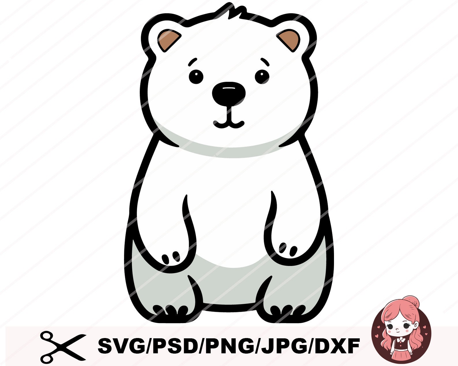Polar Bear SVG, Cute Bear Svg, Baby Bear Svg, Polar Bear Cricut, Polar ...