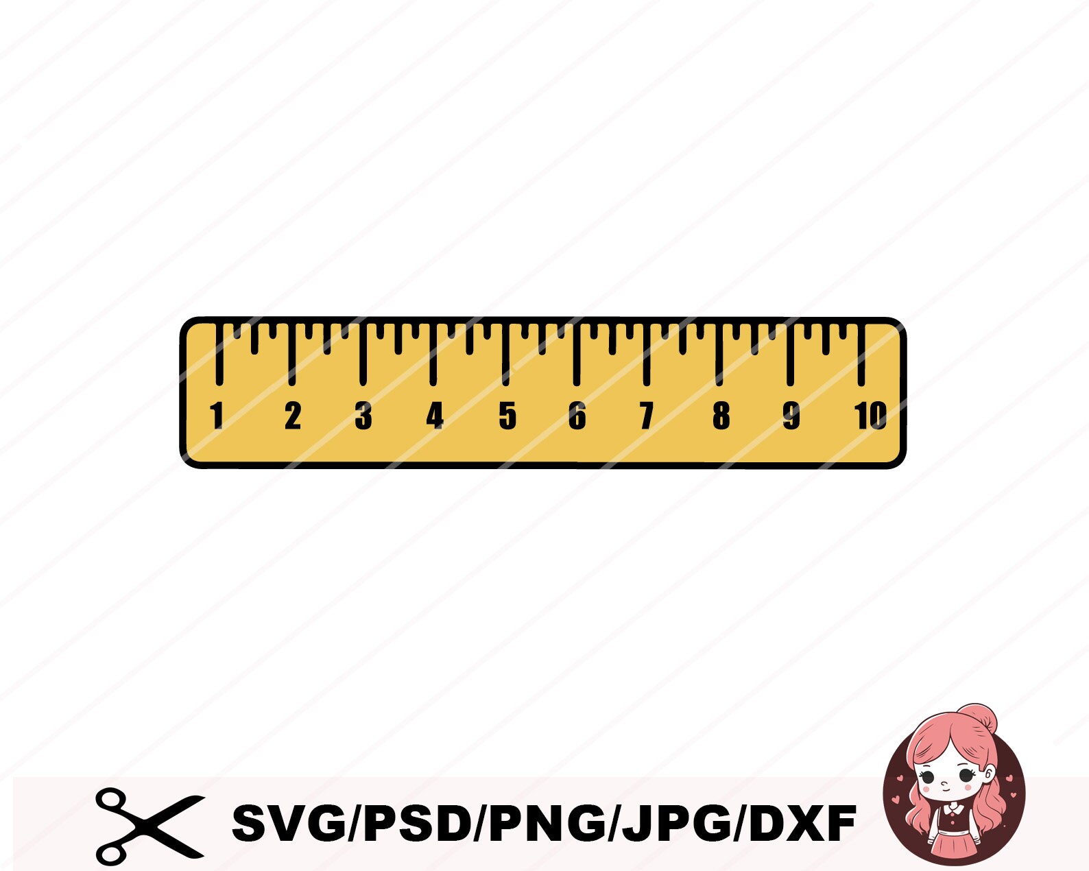 Ruler Svg, Inches and Centimeters, BUNDLE, Horizontal Ruler Markings ...