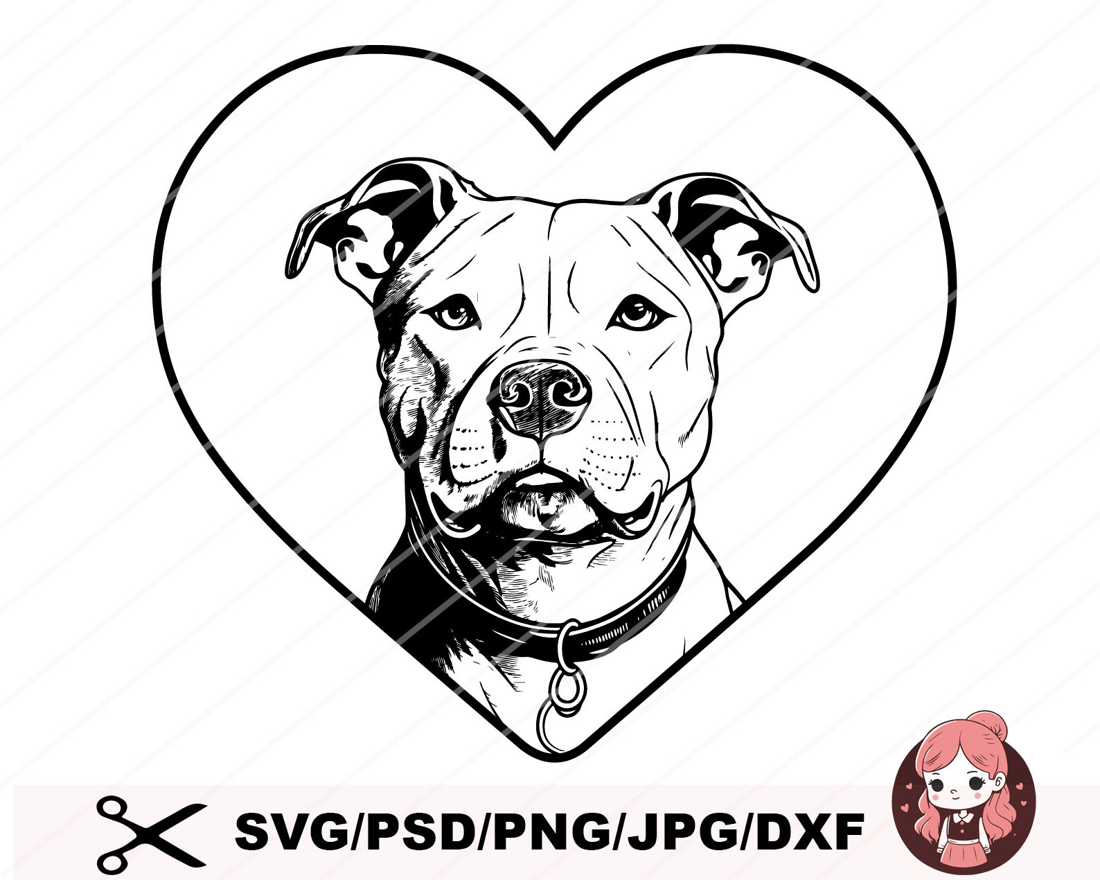 Pitbull Svg, American Pit Bull Svg, Pitbull Clipart, Pitbull Vector ...
