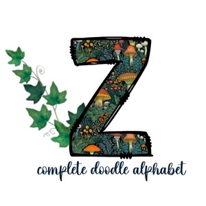 Doodle Letters, Doodle Alphabet, Font, PNG, Clipart, Sublimation ...