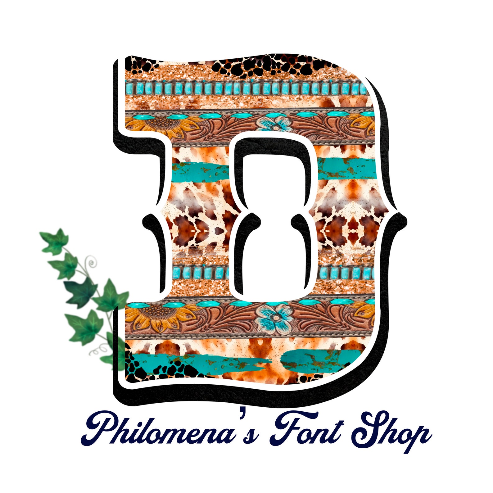 Western Font, Letters, PNG Alphabet, Sublimation, Coastal Cowgirl ...