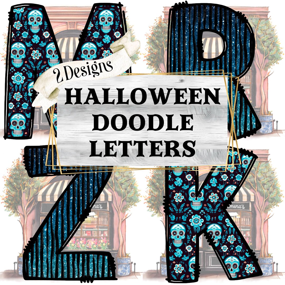 Halloween Letters, Doodle Font, Alphabet, Spooky Season, PNG, Clipart ...
