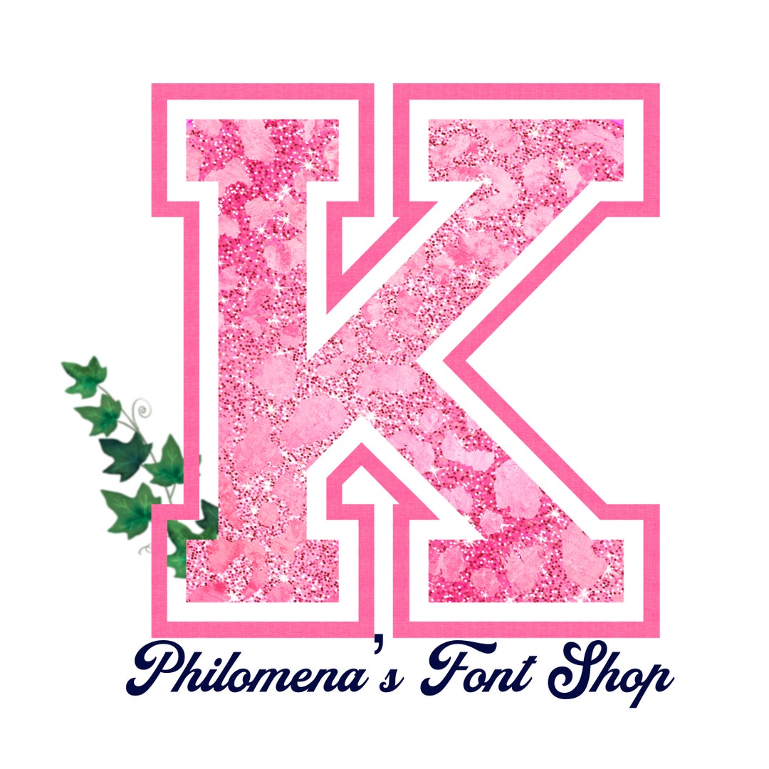 Varsity Letters Alphabet Font Png,clipart College Merch Glitter Sequins ...