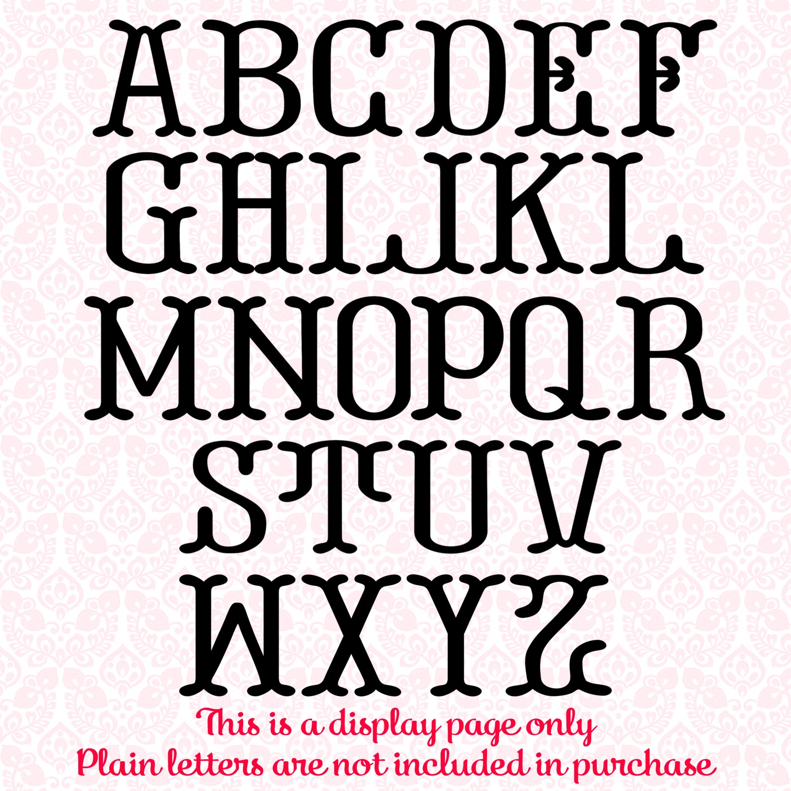 Gingham Plaid Monogram Letters, Fishtail Font, Alphabet, Initials, PNG ...