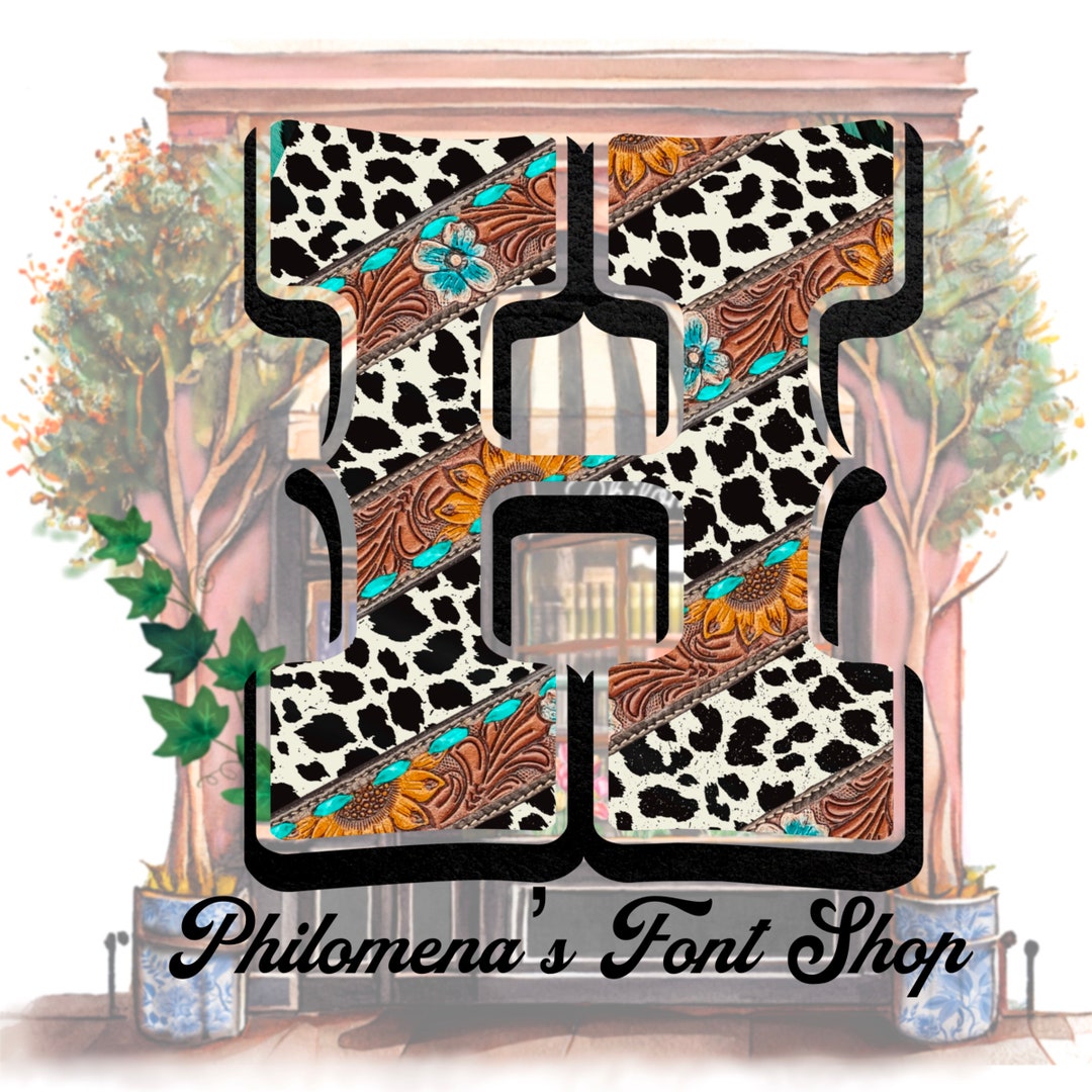 Western Font, Letters, PNG Alphabet, Sublimation, Cowgirl, Vintage ...