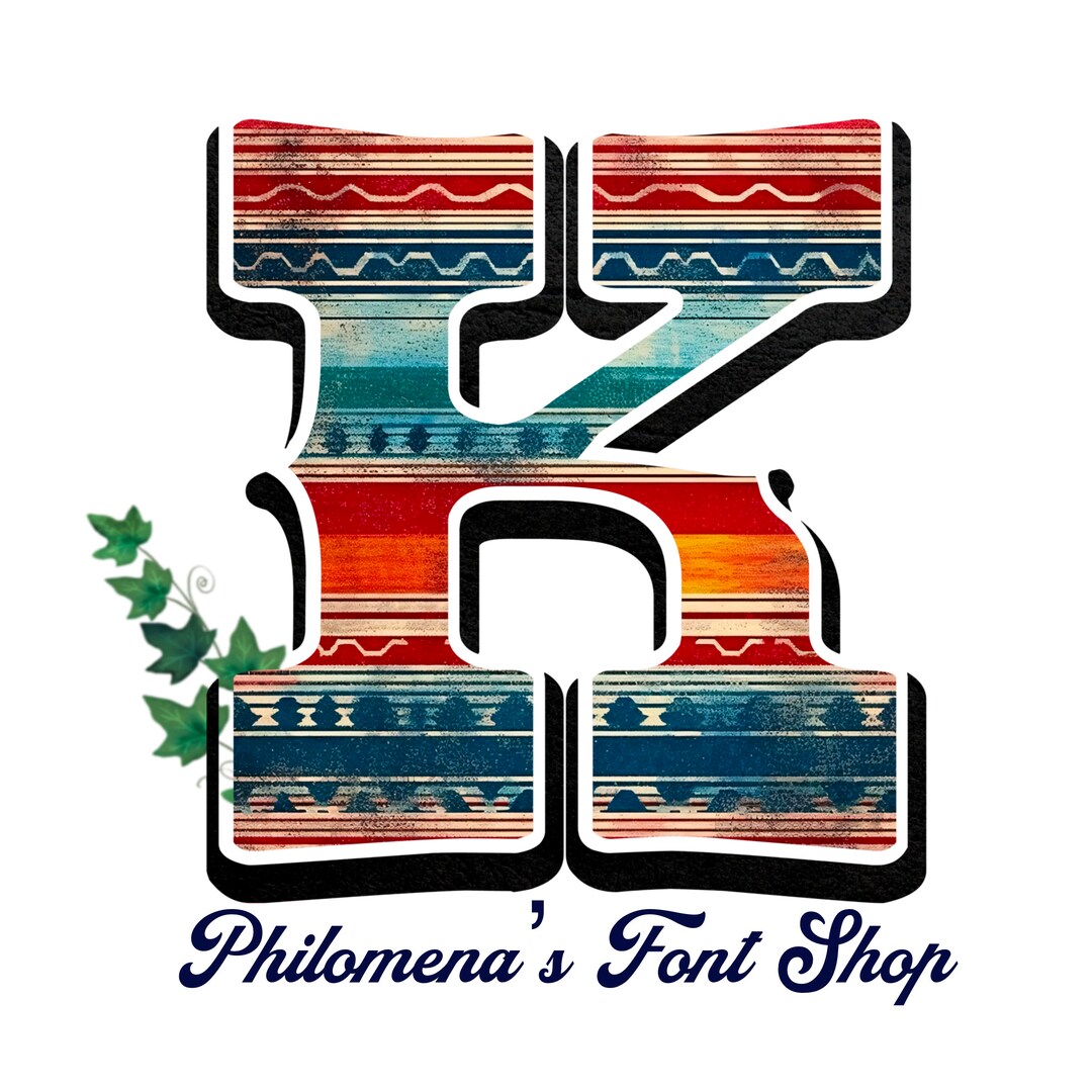 Western Font, Letters, PNG Alphabet, Sublimation, Cowgirl, Aztec ...