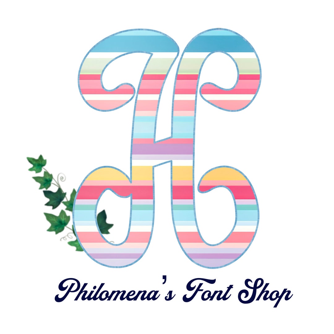 Monogram Font, Script Letters, Alphabet, Initials, PNG, Preppy Stuff, Interlocking, Coconut Girl ...