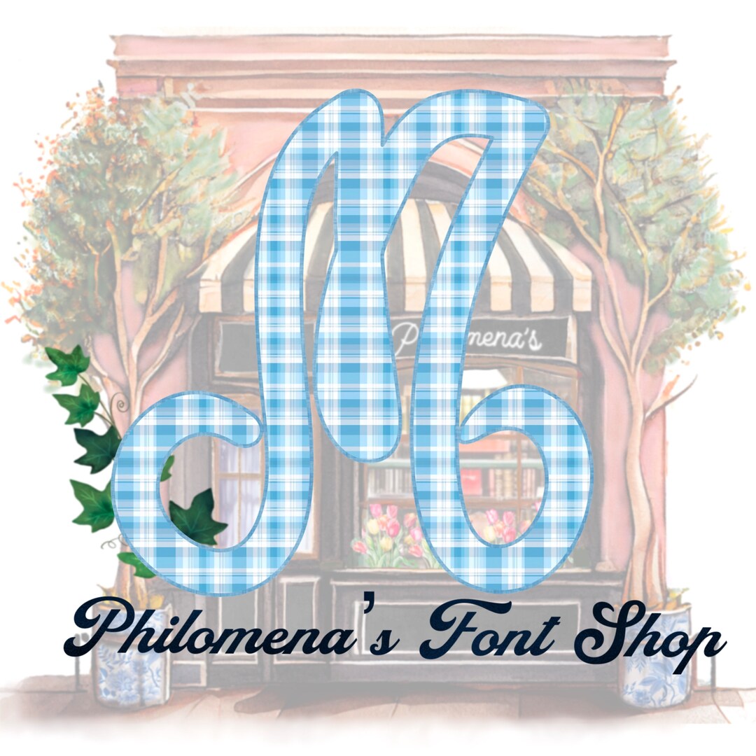 Monogram Font, Script Letters, Alphabet, Initials, PNG, Preppy Stuff ...