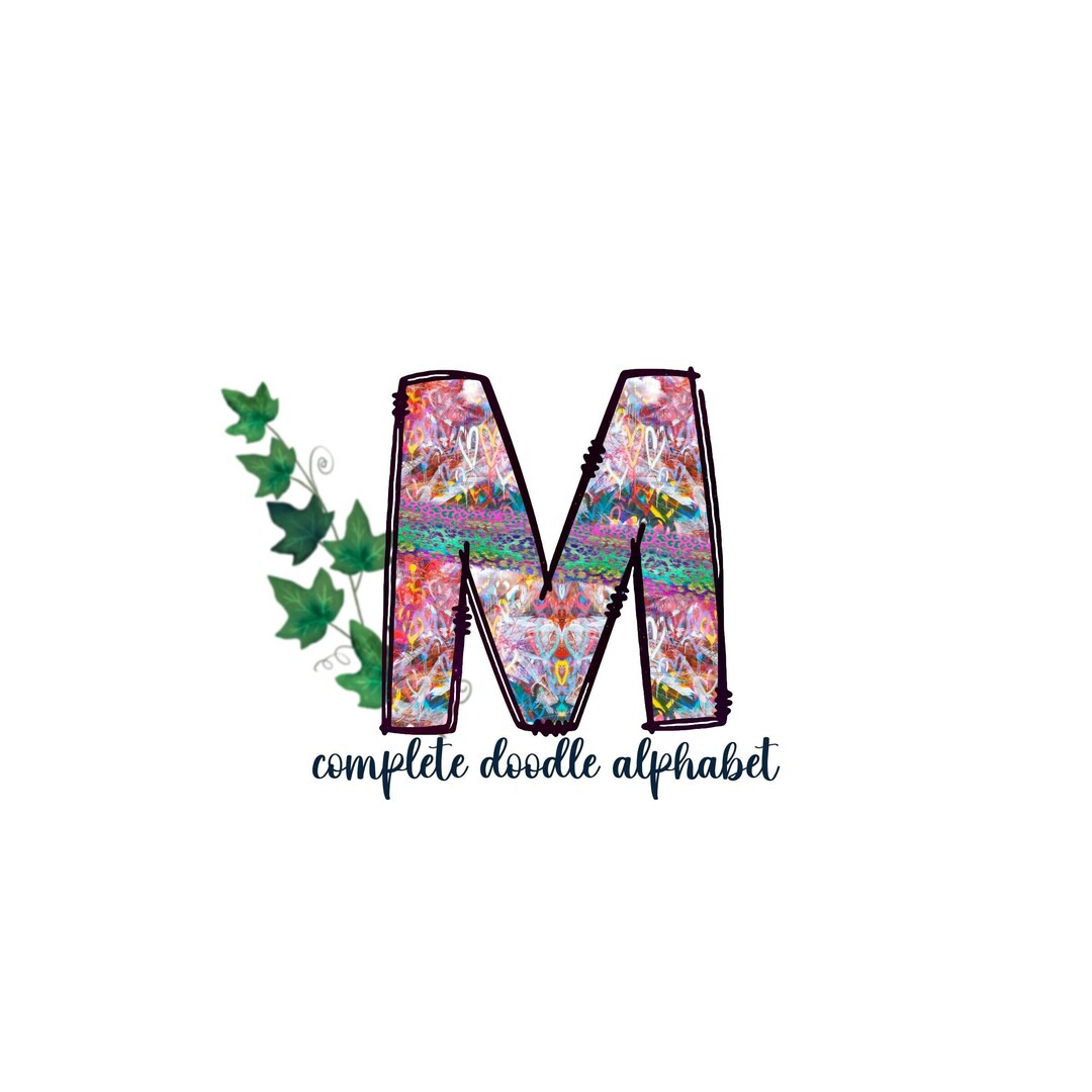 Doodle Letters, Doodle Alphabet, Font, PNG, Clipart, Sublimation ...