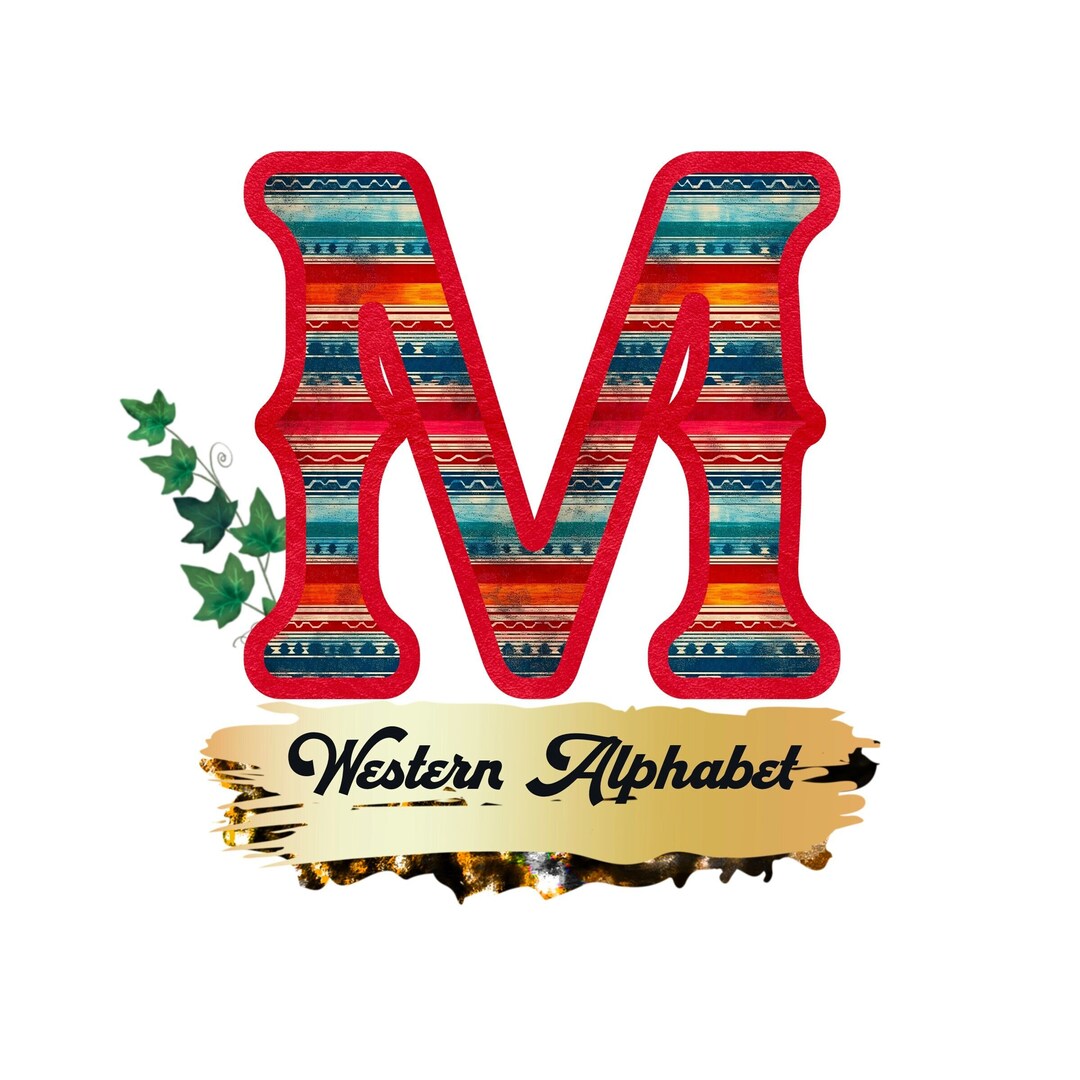 Western Font, Letters, PNG Alphabet, Sublimation, Cowgirl, Vintage ...