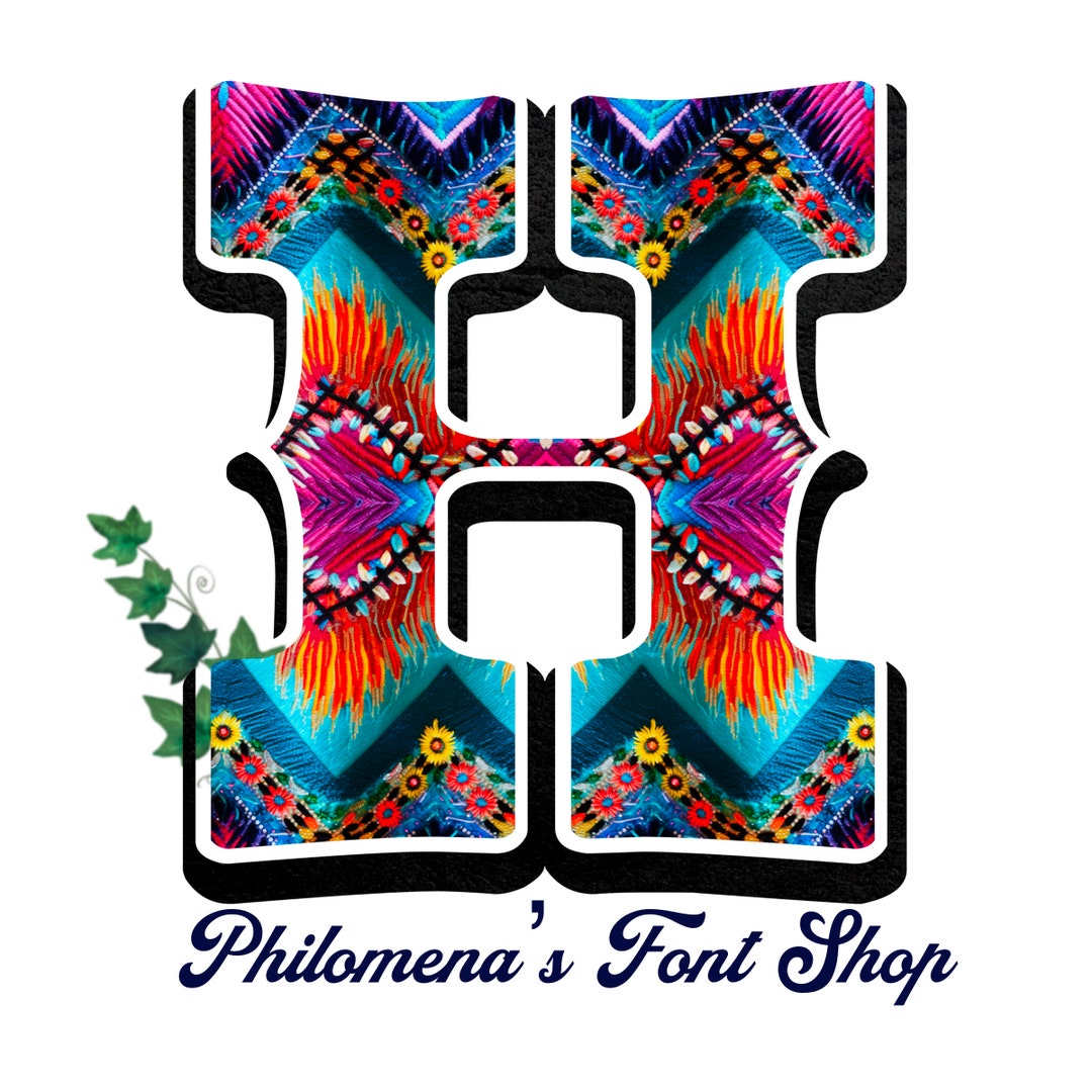 Western Font, Letters, PNG Alphabet, Sublimation, Cowgirl, Aztec ...