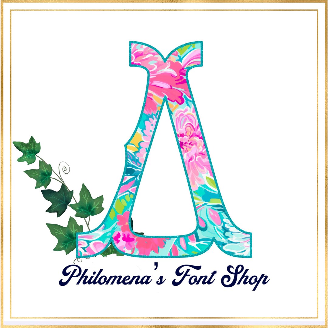 Preppy Greek Letters, Sorority, Font, Clipart, College Merch, PNG ...