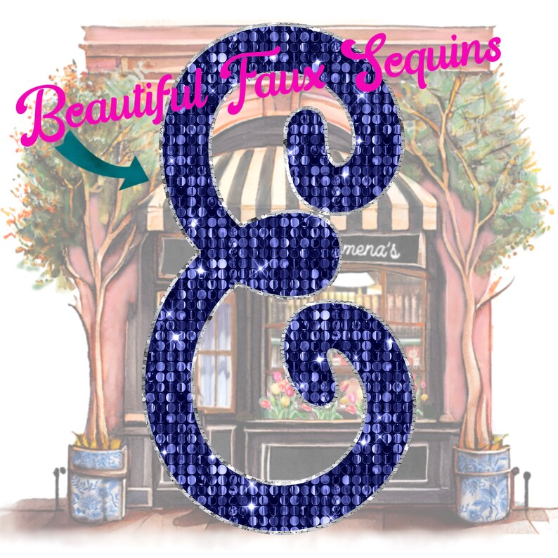 Monogram Font, Script Letters, Alphabet, Initials, PNG, Glitter Sequins ...