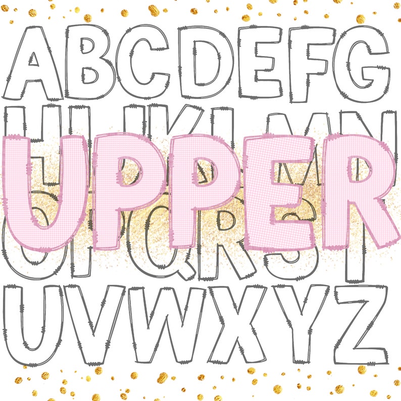 Doodle, Doodle Letters, Doodle Alphabet, PNG, Clipart, Sublimation ...