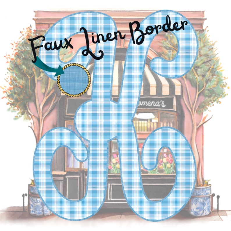 Monogram Font, Script Letters, Alphabet, Initials, PNG, Preppy Stuff ...