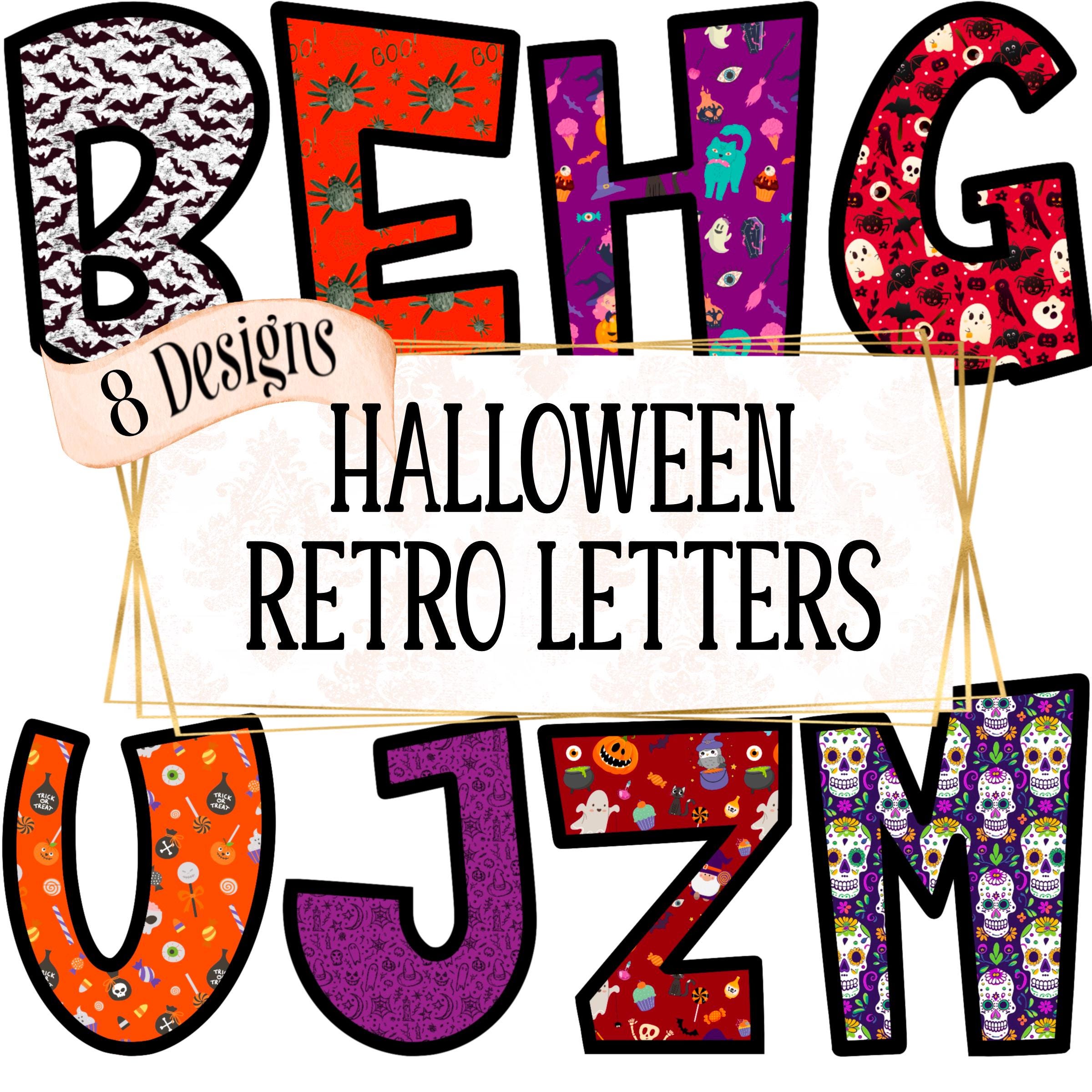 Halloween Retro Font, Alphabet, Font, PNG, Clipart, Spooky Letters ...