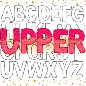 Doodle Letters, Alphabet, PNG, Clipart, Font, Sublimation, Glitter ...