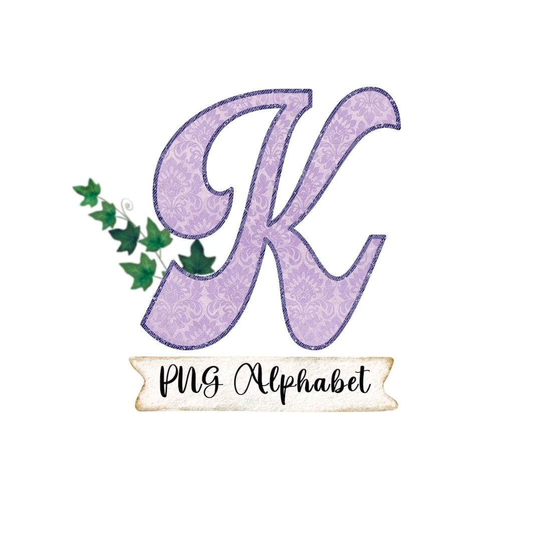 Monogram Letters, Monogram Font, PNG, Sublimation, Clipart, Preppy ...