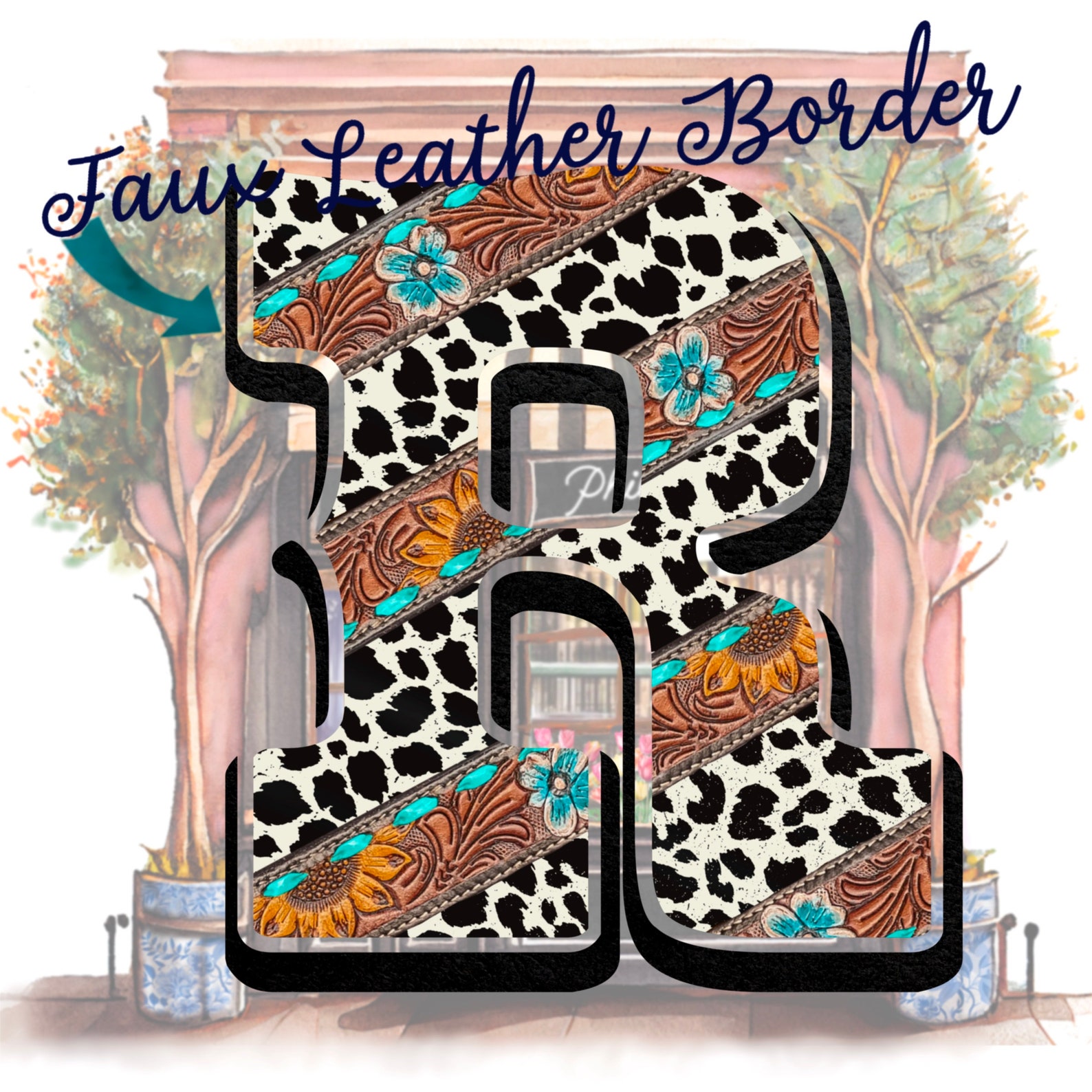 Western Font, Letters, PNG Alphabet, Sublimation, Cowgirl, Vintage ...