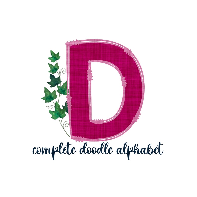 Doodle Letters, Alphabet, PNG, Clipart, Sublimation, Preppy, Pink, - Etsy
