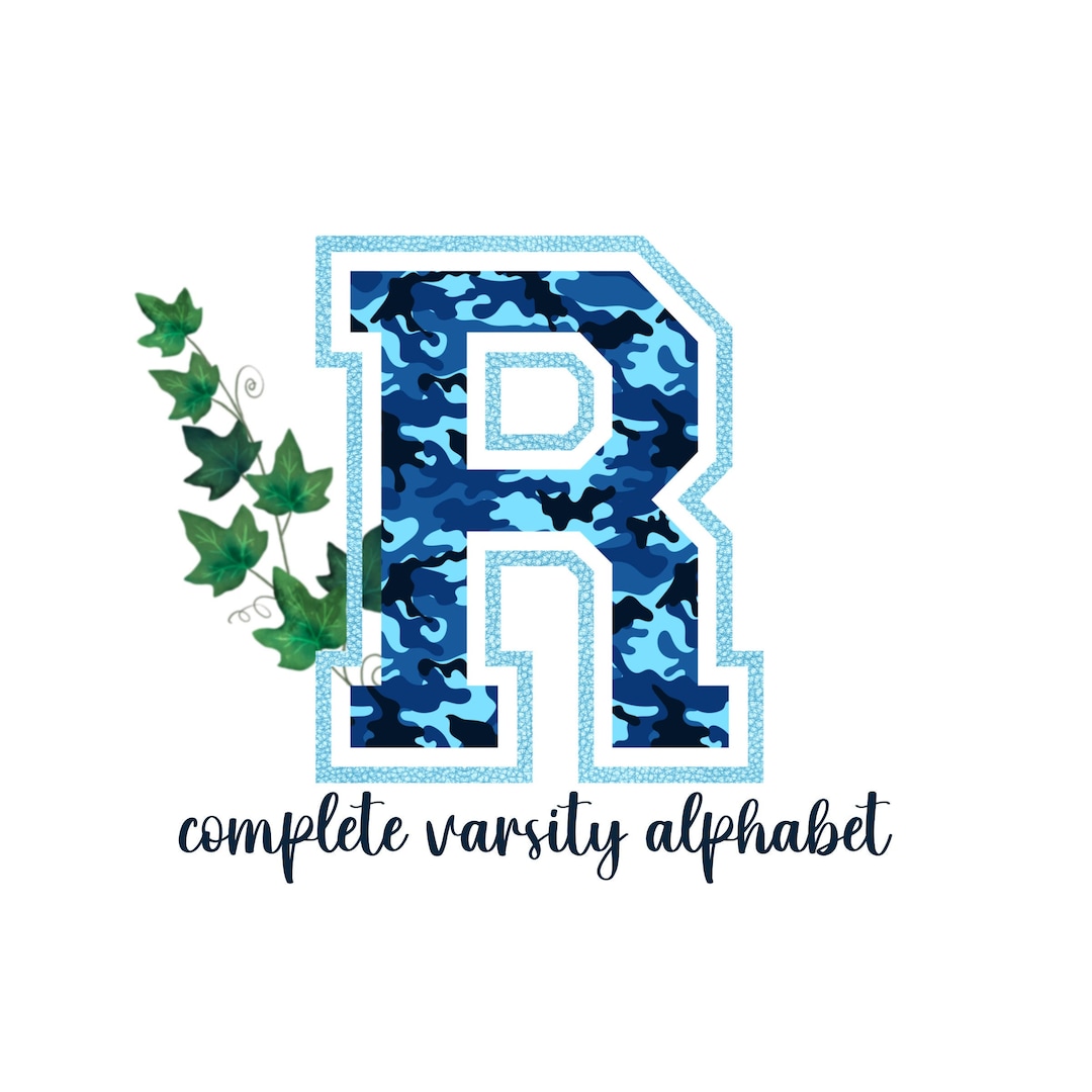 Lettermanvarsity Font,varsity Letters, Alphabet, Font, Sublimation, PNG ...