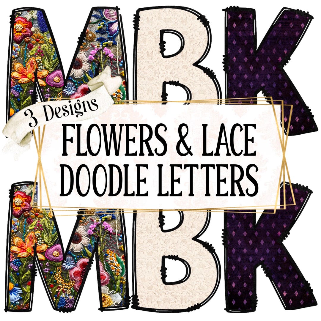 Doodle Letters, Doodle Alphabet, Font, PNG, Clipart, Sublimation, Faux ...