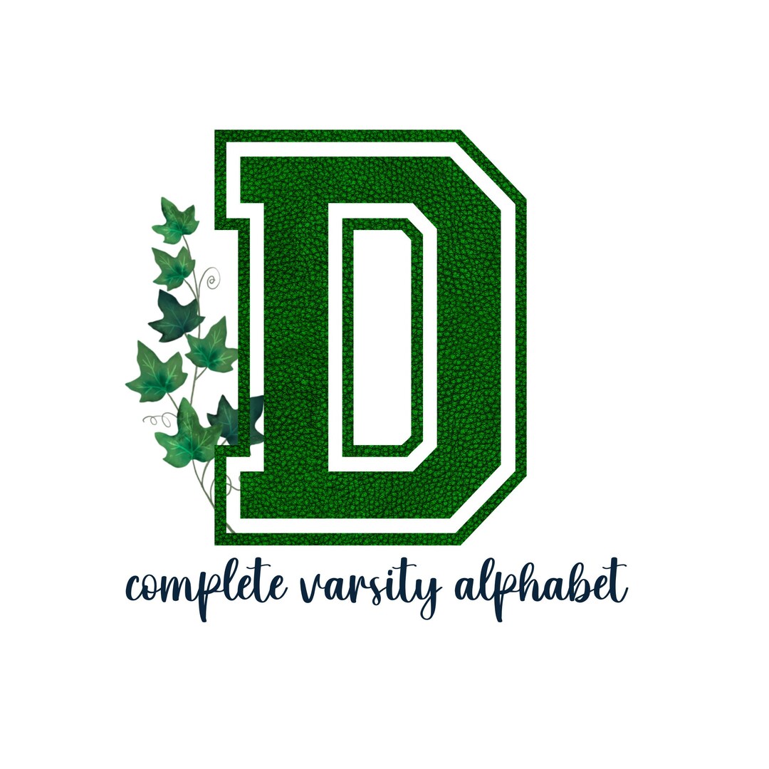 Varsity, Sorority Letters, Alphabet, PNG, Sublimation, Clipart, Font ...