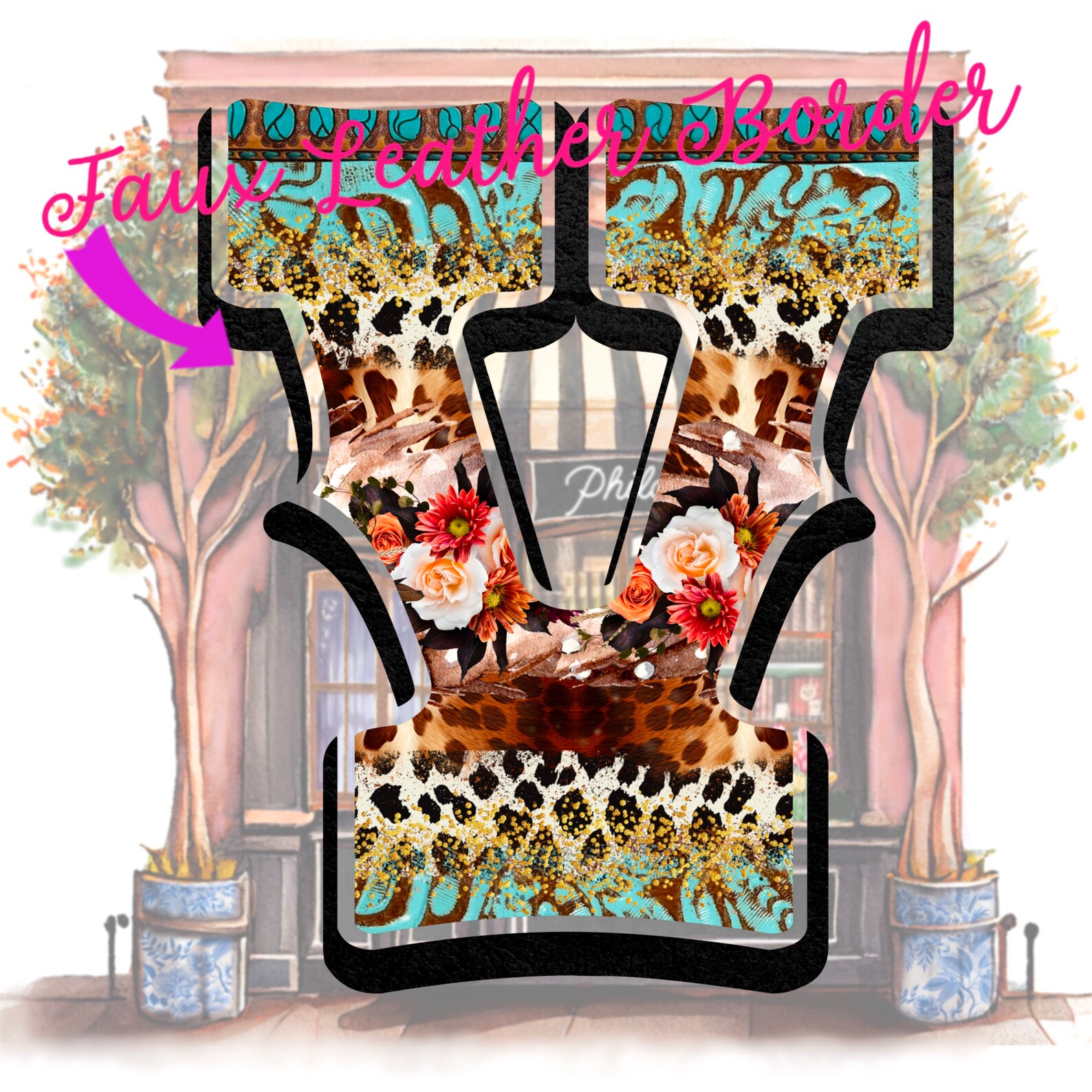 Western Font, Letters, PNG Alphabet, Sublimation, Coastal Cowgirl ...
