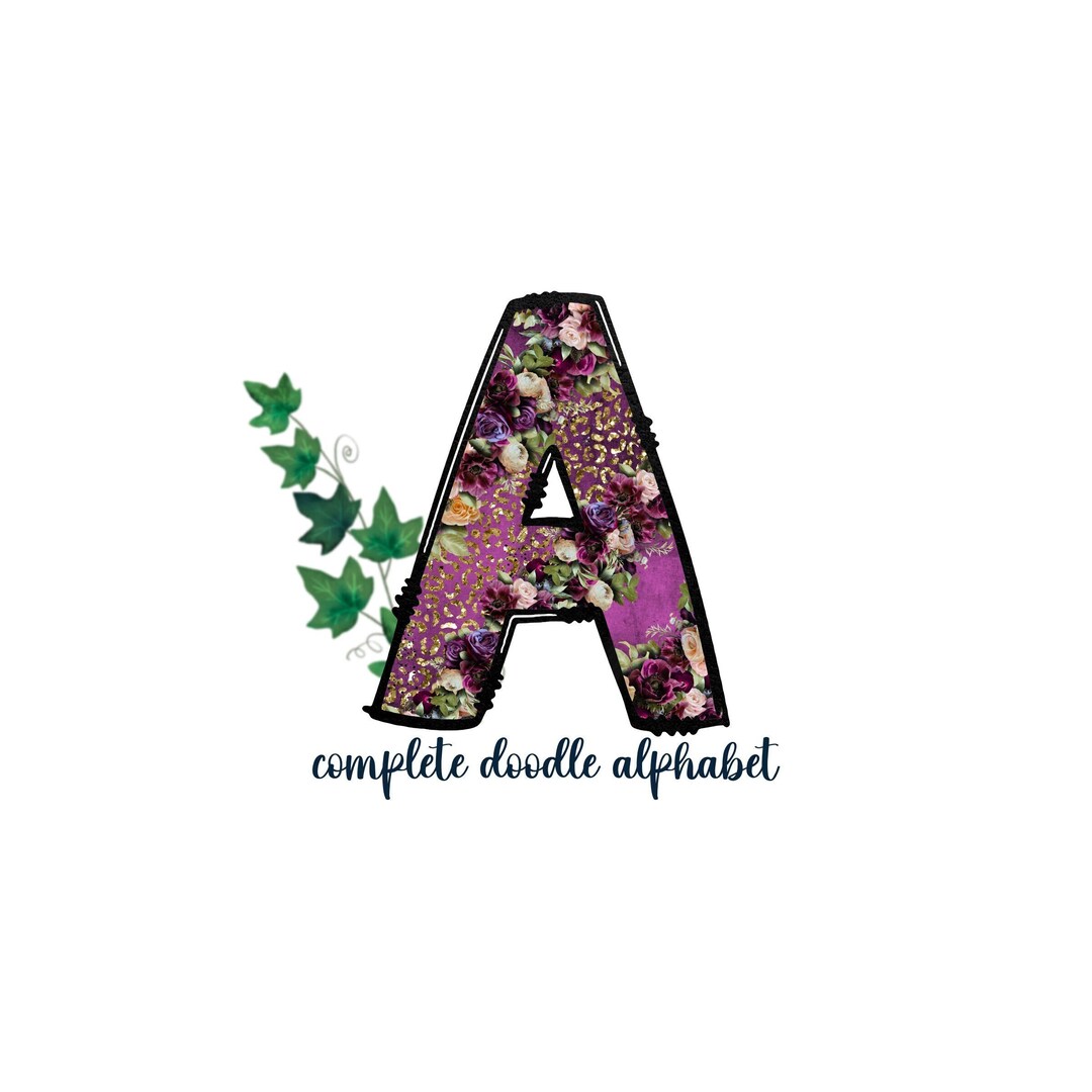 Doodle Letters, Doodle Alphabet, Font, PNG, Clipart, Sublimation ...